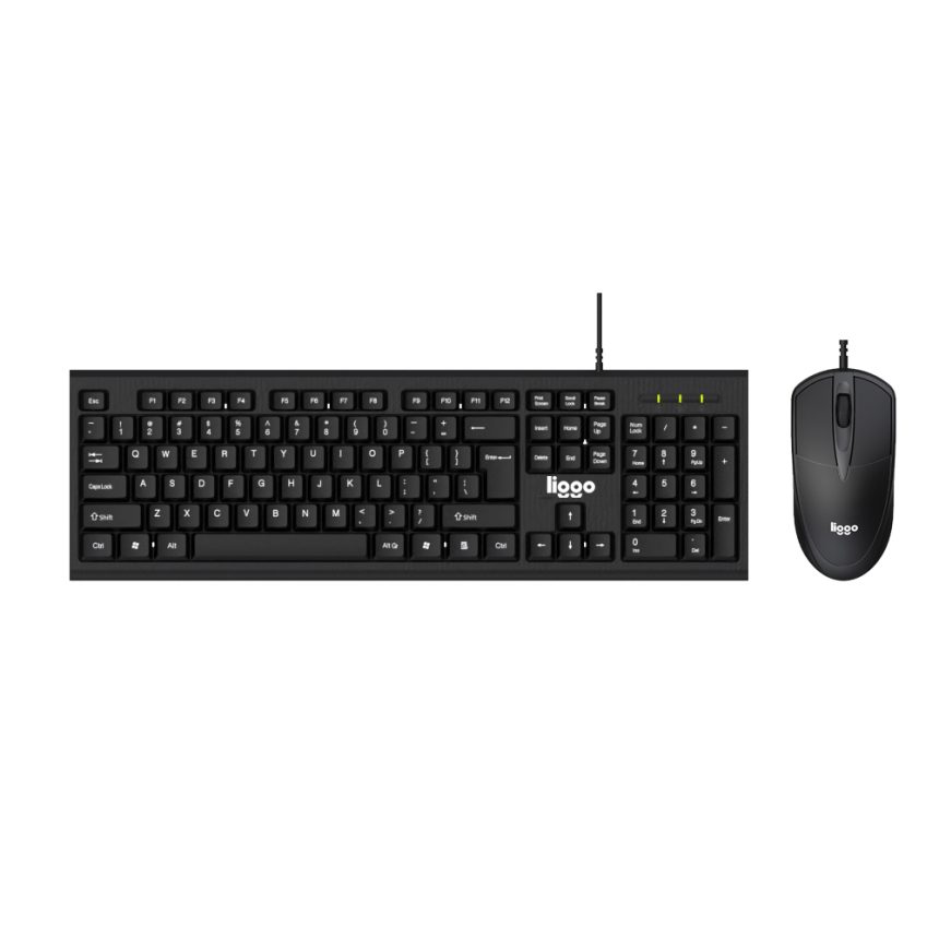 کیبورد و ماوس با سیم لیگو liggo مدل KM601 – نماینده فروش محصولات لاجیتک Logitech -فروشگاه لاجی مارکت